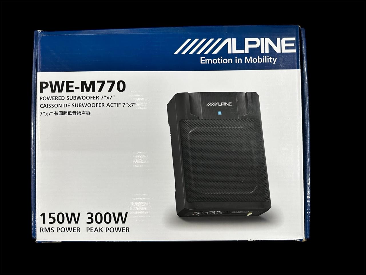 Alpine under seat subwoofer 7*7 " (PWE-M770) - TheCarNext